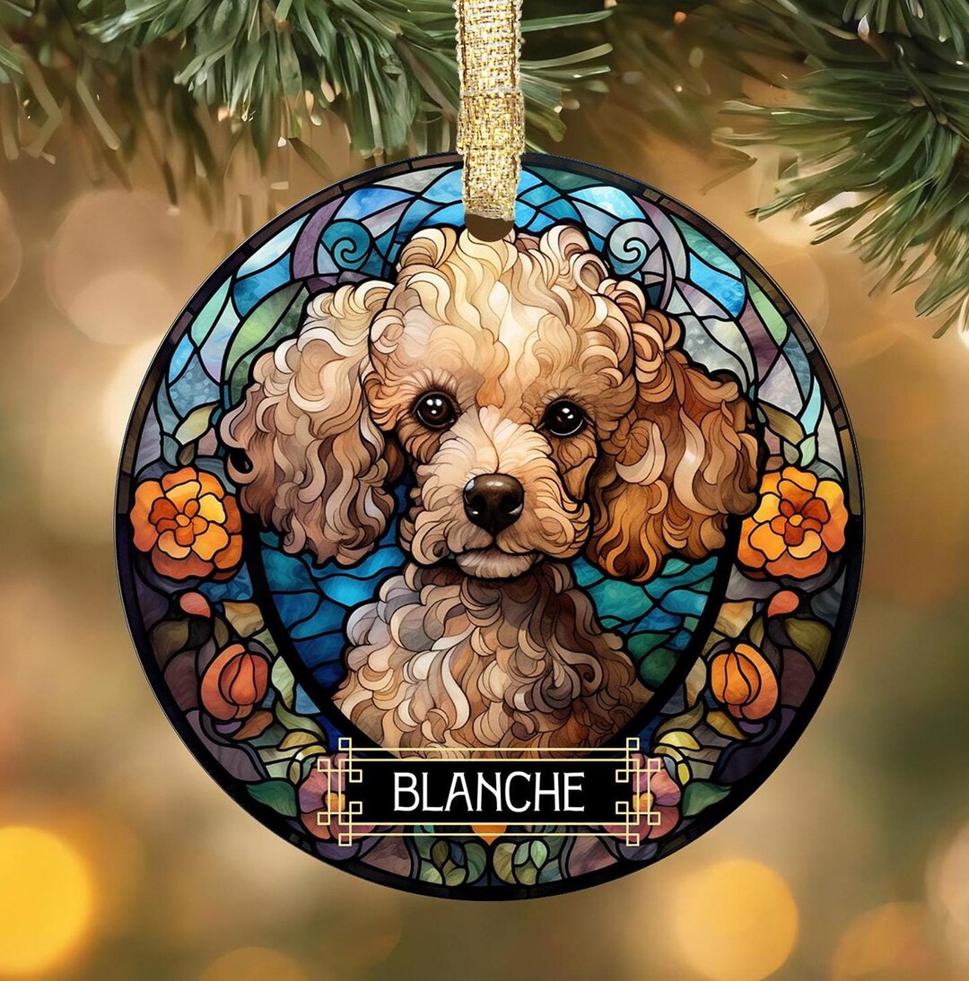 Personalized Poodle Dog Christmas Ornament, Custom Poodle Ornament ...