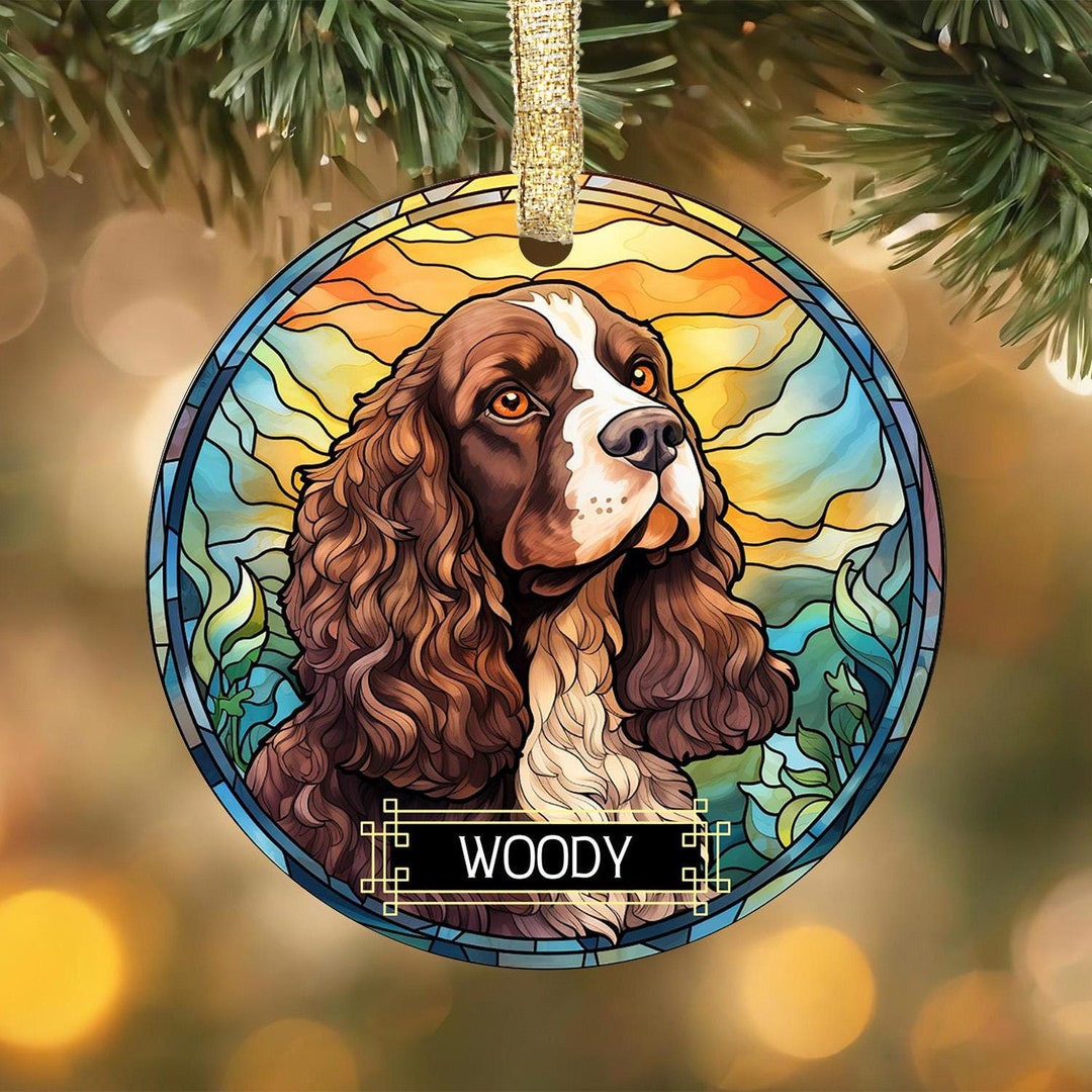 Personalized Springer Spaniel Dog Mosaic Christmas Ornament, Custom ...