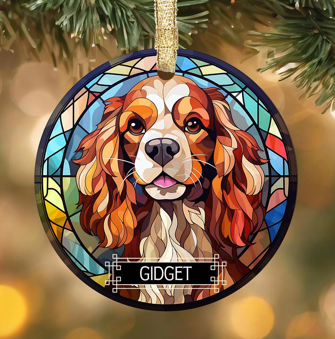 Personalized Cavalier King Charles Spaniel Dog Mosaic Christmas ...