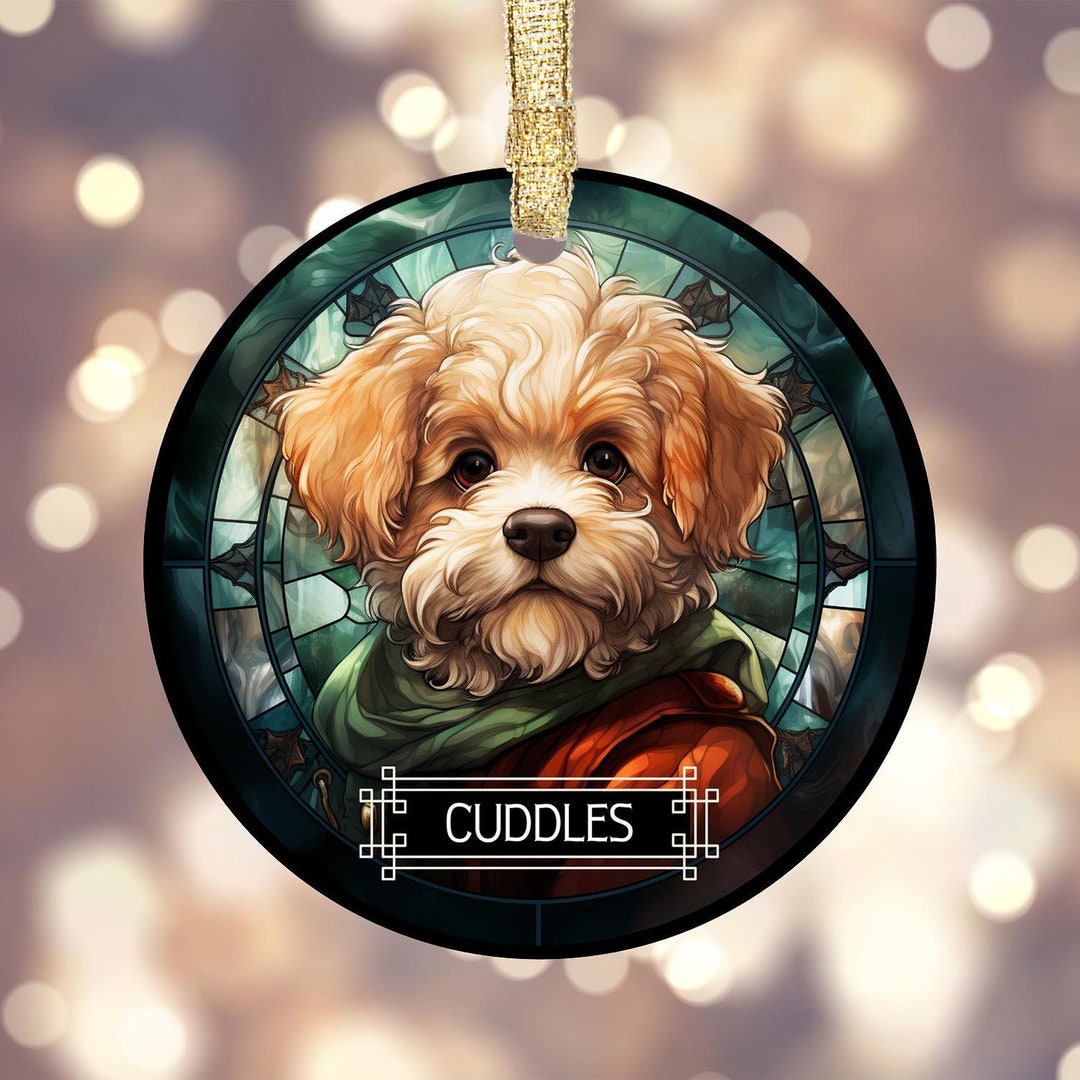 Personalized Maltipoo Mosaic Christmas Ornament, Custom Maltipoo ...