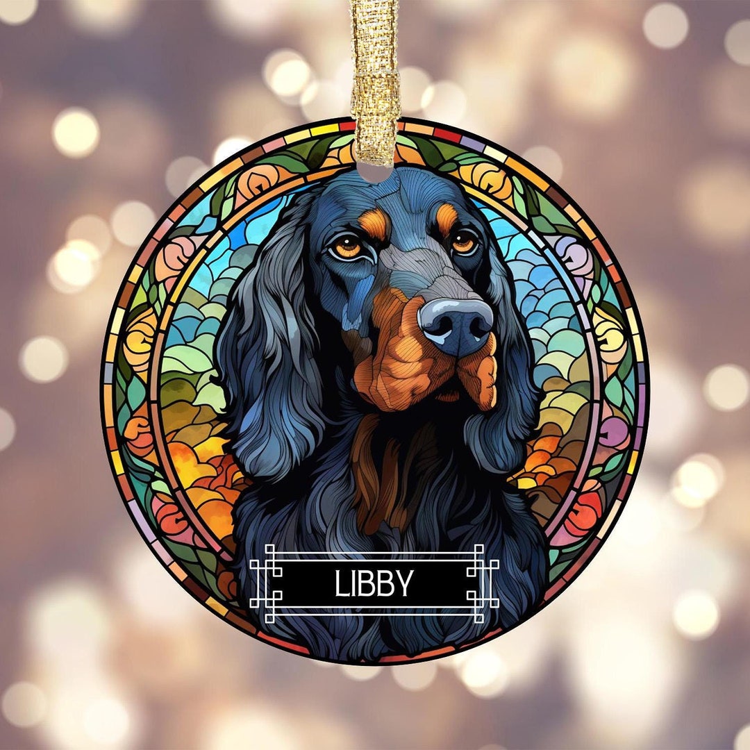 Personalized Gordon Setter Mosaic Christmas Ornament, Custom Gordon ...