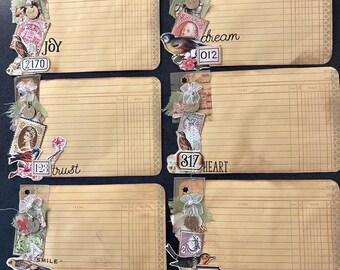 Journal Cards, Pockets Junk Journal Ephemera Approximately 4 X 3 ...
