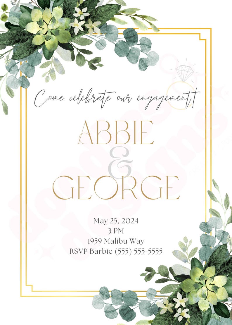 Custom Digital Invitation - Etsy