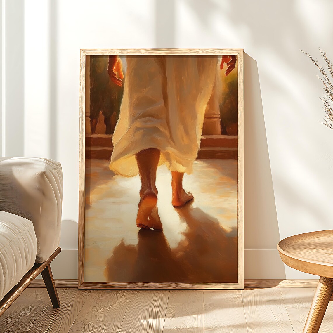 Walk in the Light, Jesus Christ Feet, Religious Modern Artwork, Easter ...