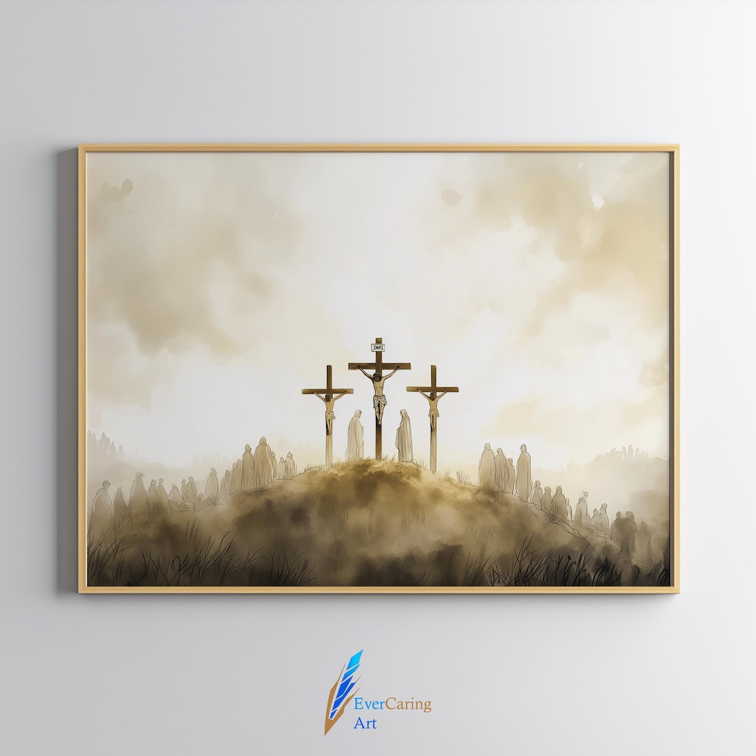 Crucifixion of Jesus Christ, Jesus Christ on the Cross Watercolor ...