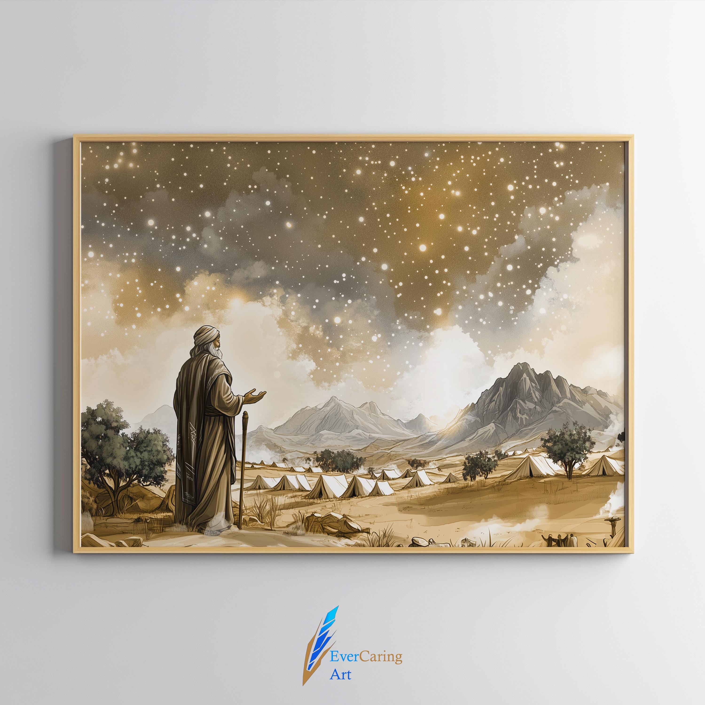 God's Promise to Abraham, Genesis 15:5, Father of Nations, Bible Story ...