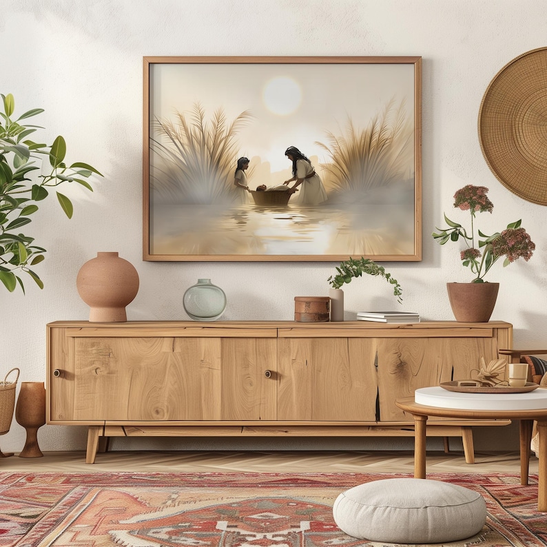 Jochebed, Mother of Moses, Reed Basket, Gods Glory, Christian Wall Art ...
