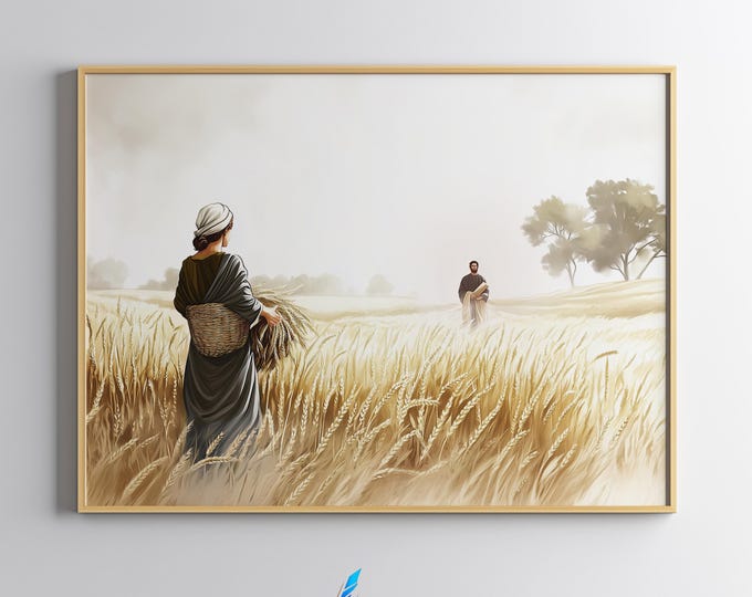 The Story of Ruth: Ruth Marries Boaz Matte Canvas Print, Christian ...