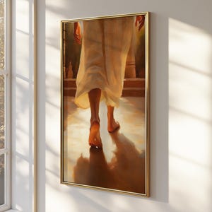 Walk in the Light, Jesus Christ Feet, Religious Modern Artwork, Easter ...