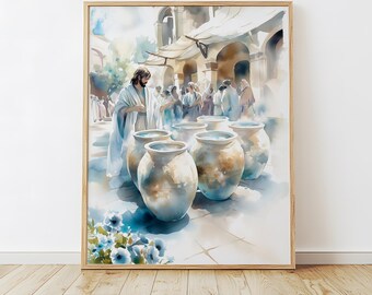 Miracle at Cana | Jesus Turns Water Into Wine | Biblical Wedding Feast ...