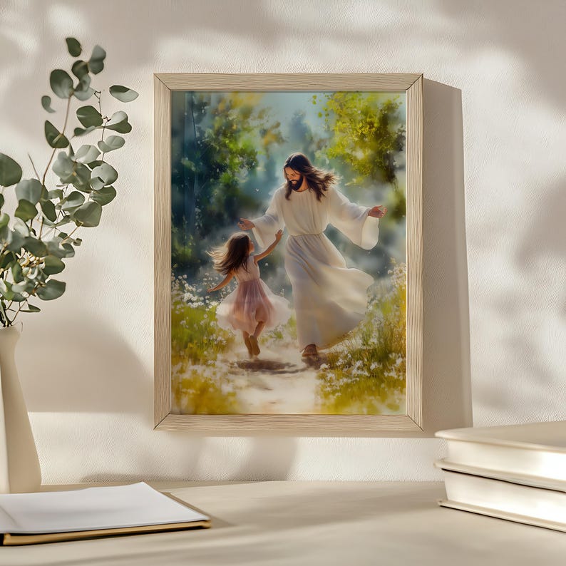 Dance With Jesus Christ, Jesus and Little Girl Dancing, Modern ...