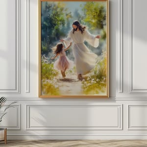 Dance With Jesus Christ, Jesus and Little Girl Dancing, Modern ...