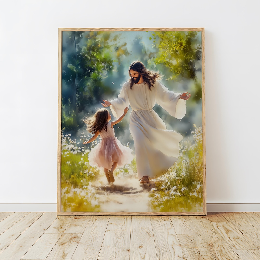 Dance With Jesus Christ, Jesus and Little Girl Dancing, Modern ...