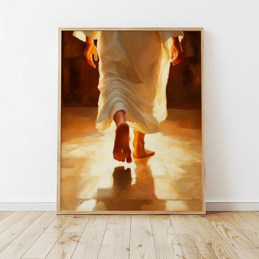 Follow Jesus, Jesus Christ Art Painting, Jesus’ Feet, Religious Modern ...