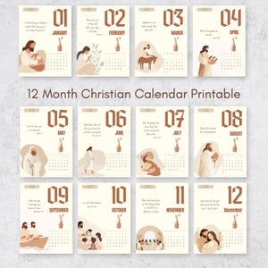 2025 Christian Calendar Printable, Christian Monthly Calendar ...