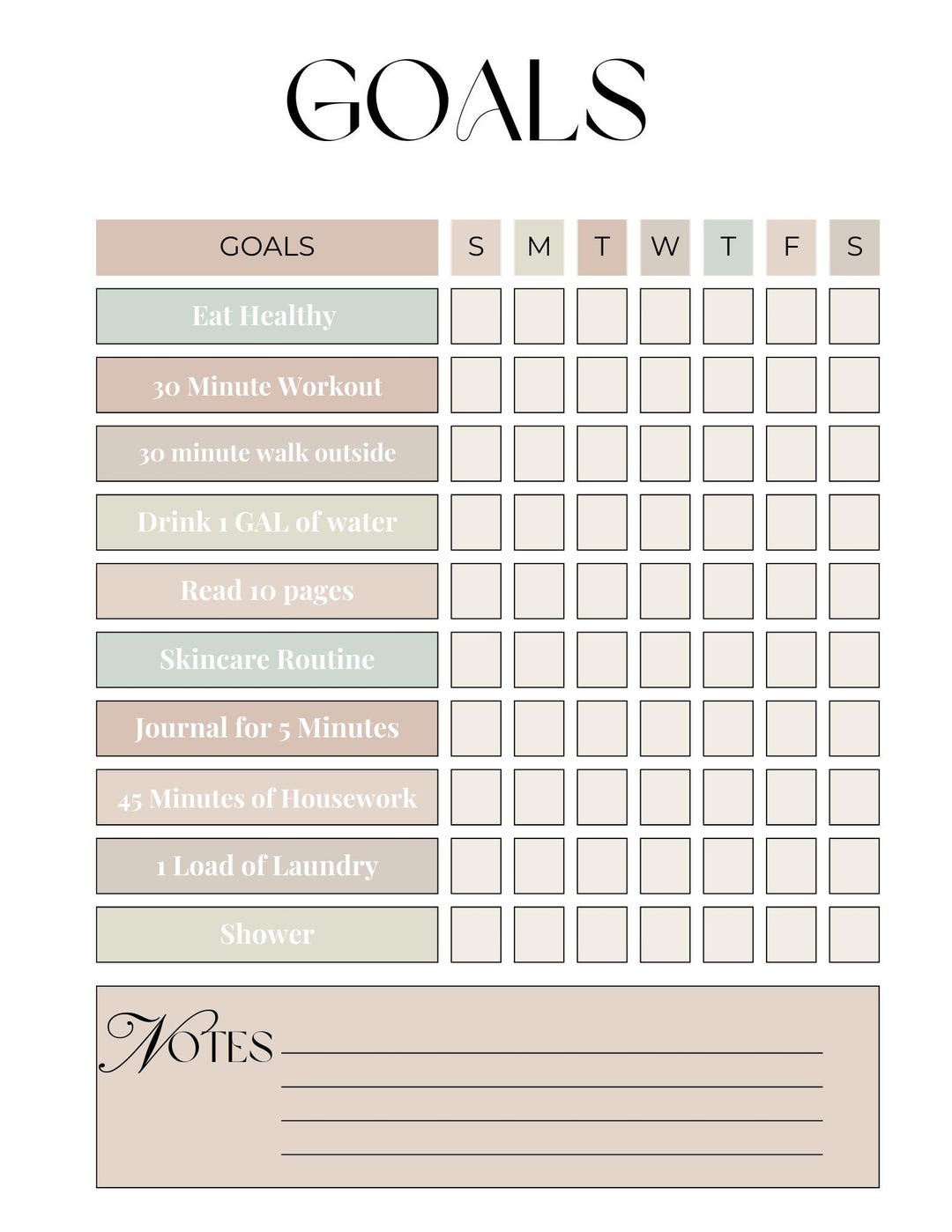 Natural Chart Template Editable on Canva - Etsy