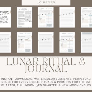 Moon Journal, Moon Manifestation, Moon Calendar Journal Manifesting Kit ...