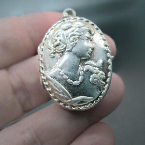 Antique Italian Sterling Silver Locket With Places for Photos- Timeless ...
