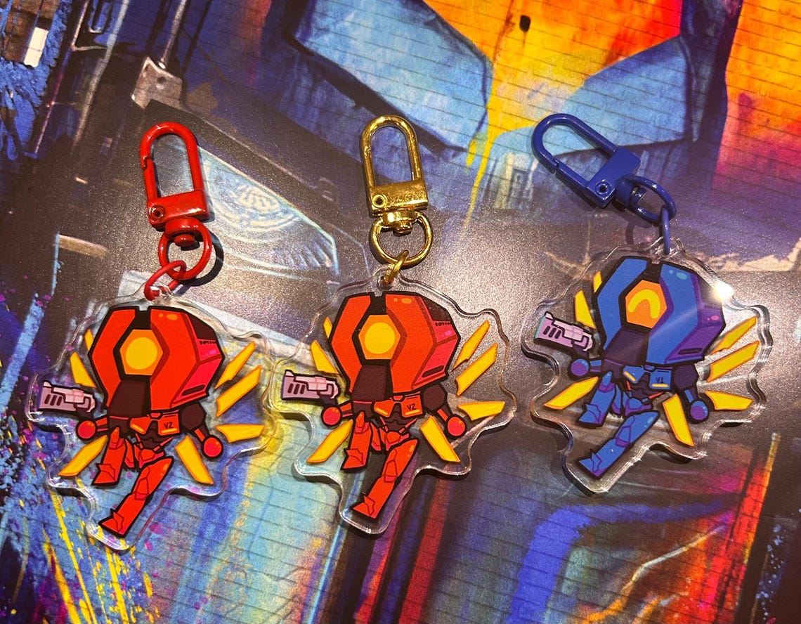 ULTRAKILL V1 + V2 Mini Keychain Charms - Etsy
