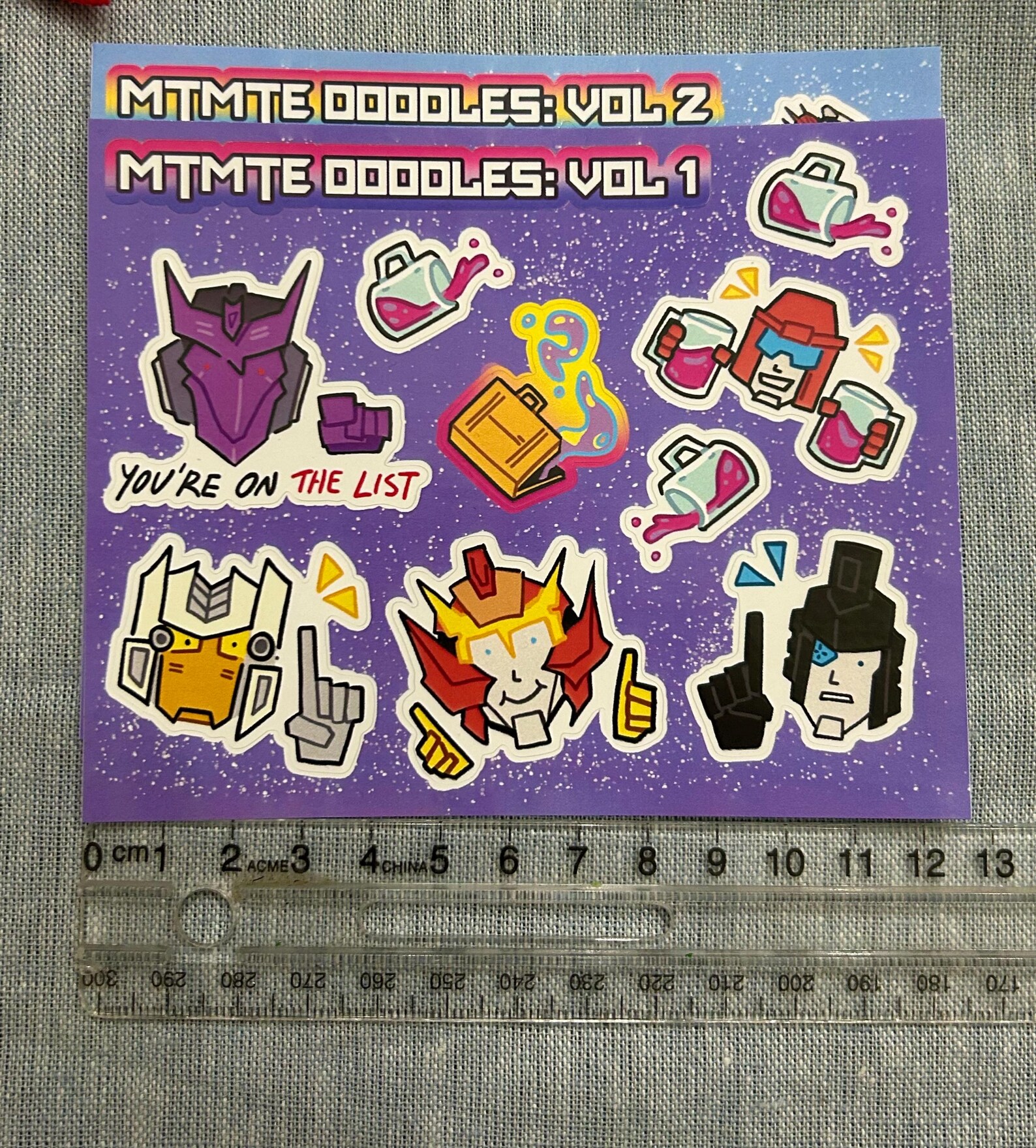 TRANSFORMERS MTMTE Doodle Sticker Sheets - Etsy