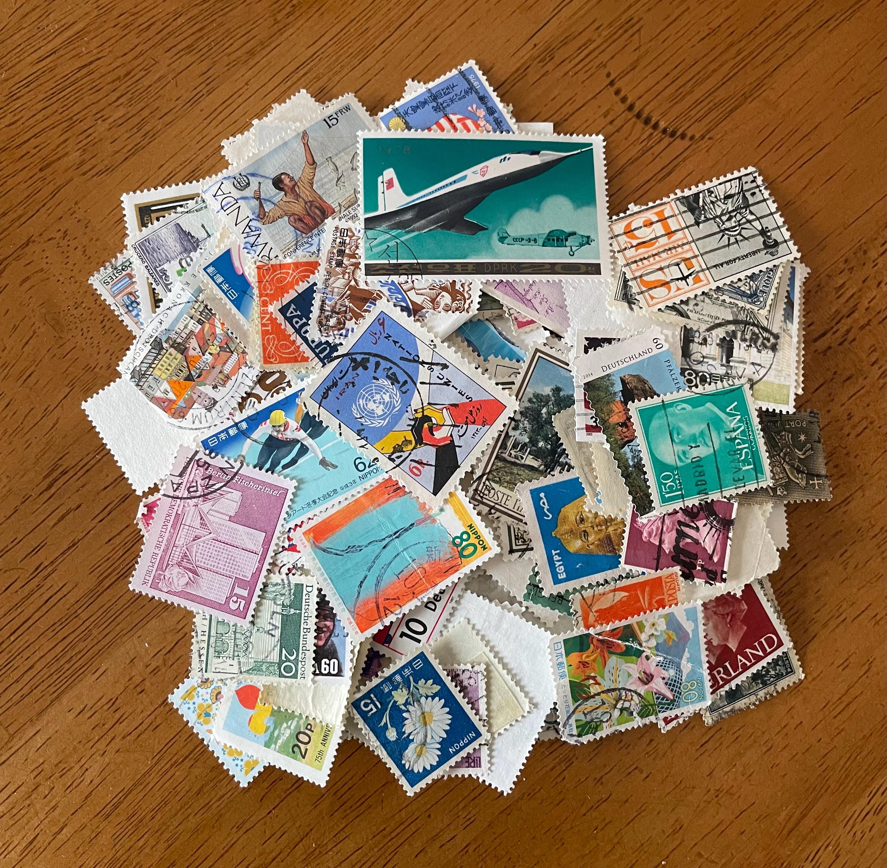 100 - Antique Stamps - Stamps From Around the World - Canceled Stamps ...