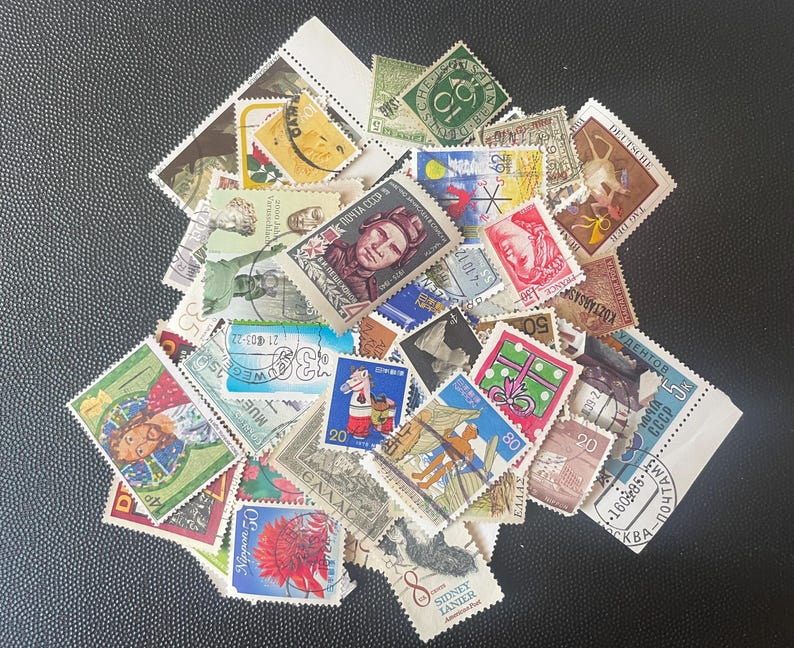50 - Antique Stamps - Stamps From Around the World - Canceled Stamps ...