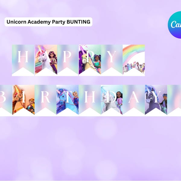 Unicorn Party Banner - Etsy