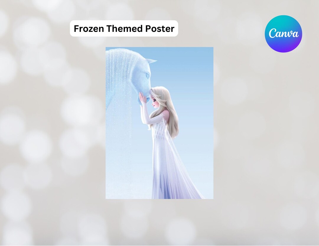Elsa Frozen Nokk Poster, Customised, Digital, Editable, Wall Decor, A3 ...