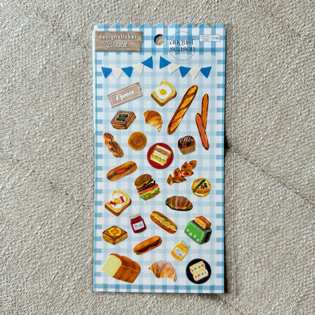 DAISO | Design Sticker Bread & Sweets | Blue Sheet 5186 | FREE SHIPPING ...