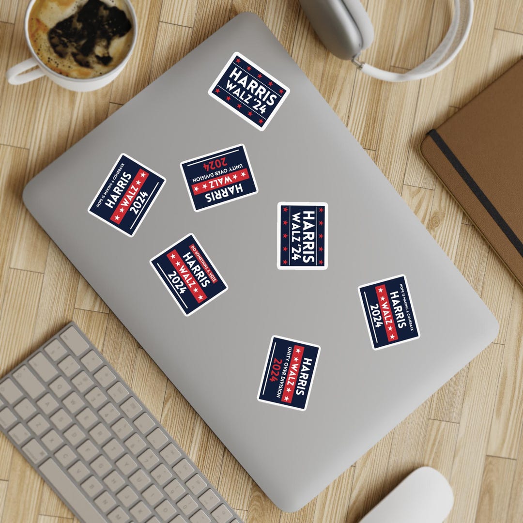 Kamala Harris & Tim Walz 2024 Sticker Sheet Bundle, 10pcs - Etsy
