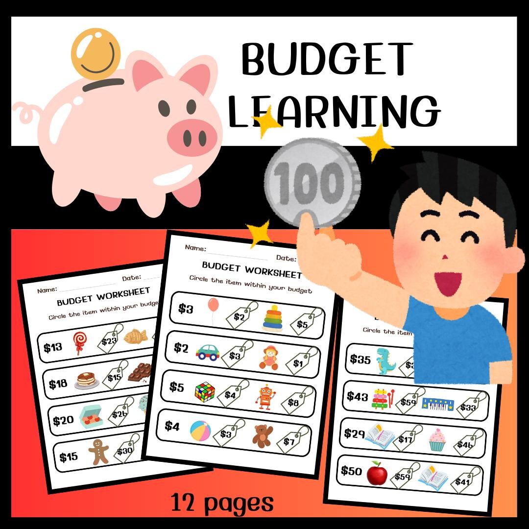 Budget Worksheets & Life Skill Money Math for Special Ed - Etsy