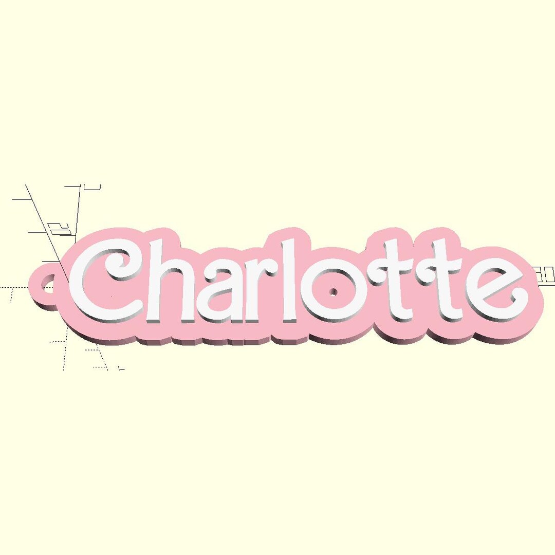 Charlotte Keychain for Gift Digital STL File 3d Print File Format ...