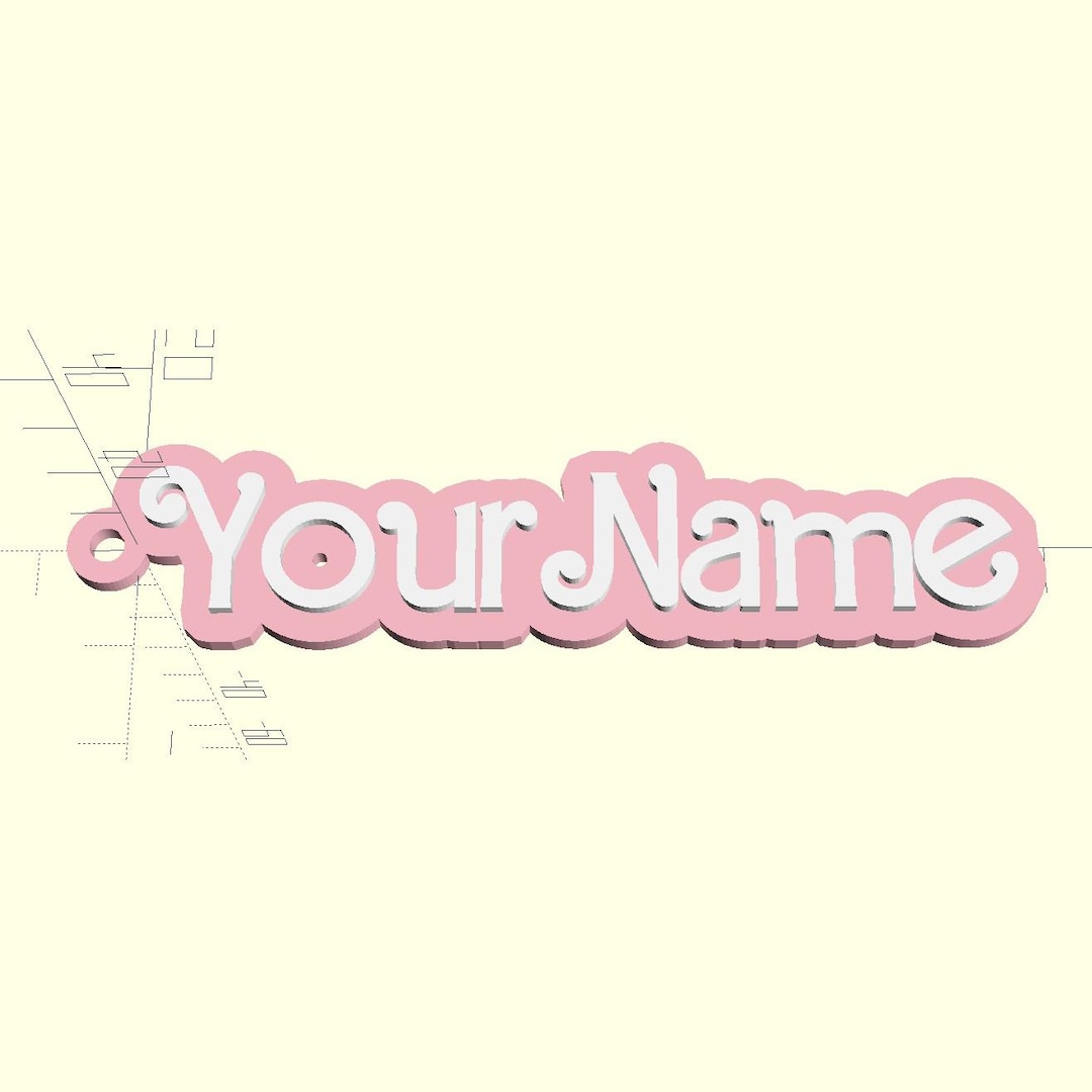 2 Layer Customisable Keychain for Gift Digital STL File 3d Print File ...