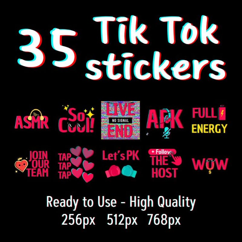 Tiktok Subscriber Stickers - Etsy