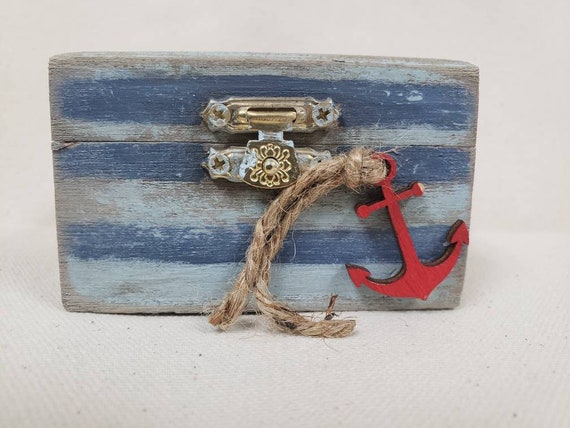 Beachy Coastal Nautical Rustic Wedding Ring BOx Gift Box | Etsy