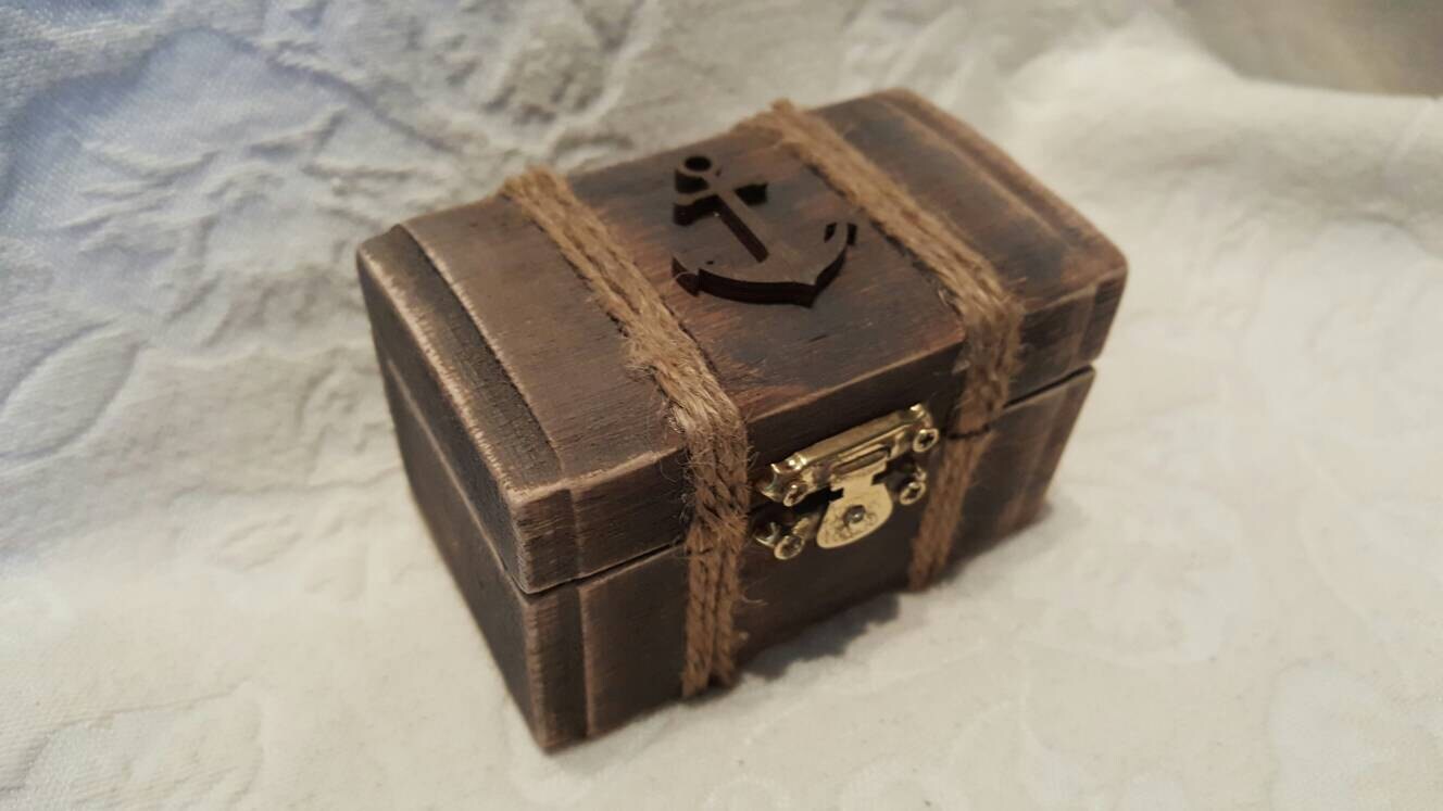 Beachy Coastal Nautical Shabby Chic Rustic Wedding Ring Box - Etsy