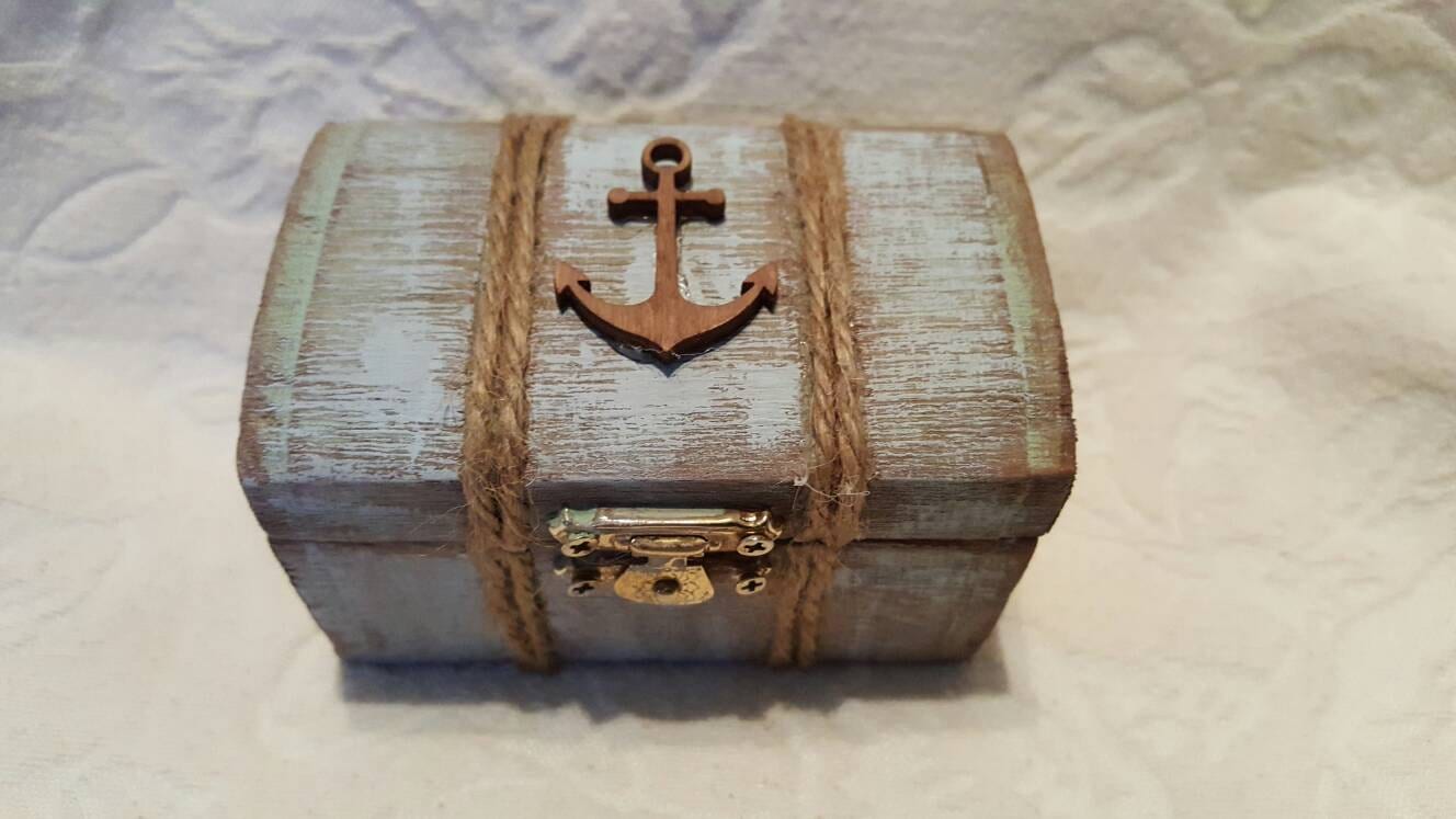 Beachy Coastal Nautical Shabby Chic Rustic Wedding Ring Box - Etsy