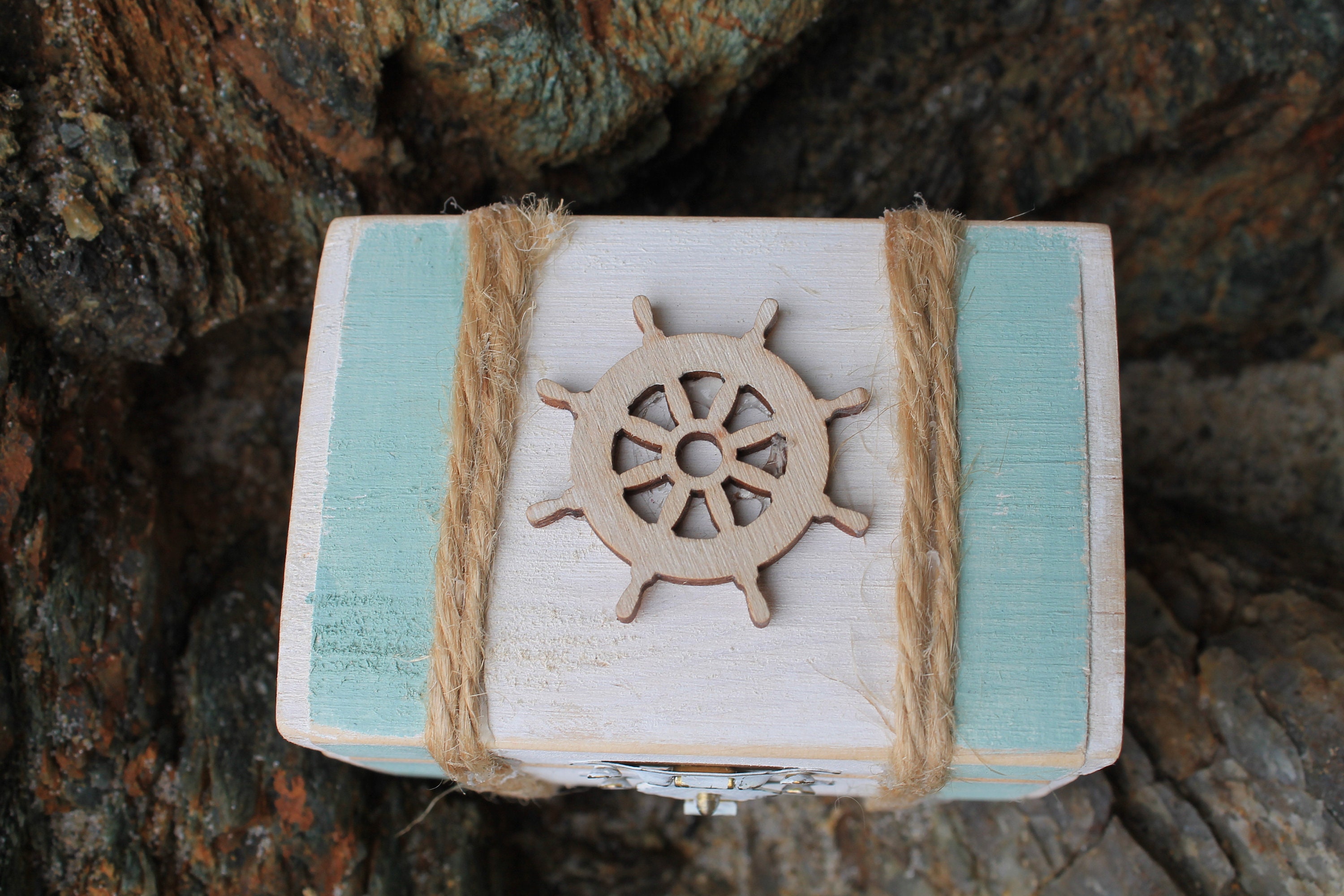 Beachy Coastal Nautical Shabby Chic Rustic Wedding Ring BOx | Etsy