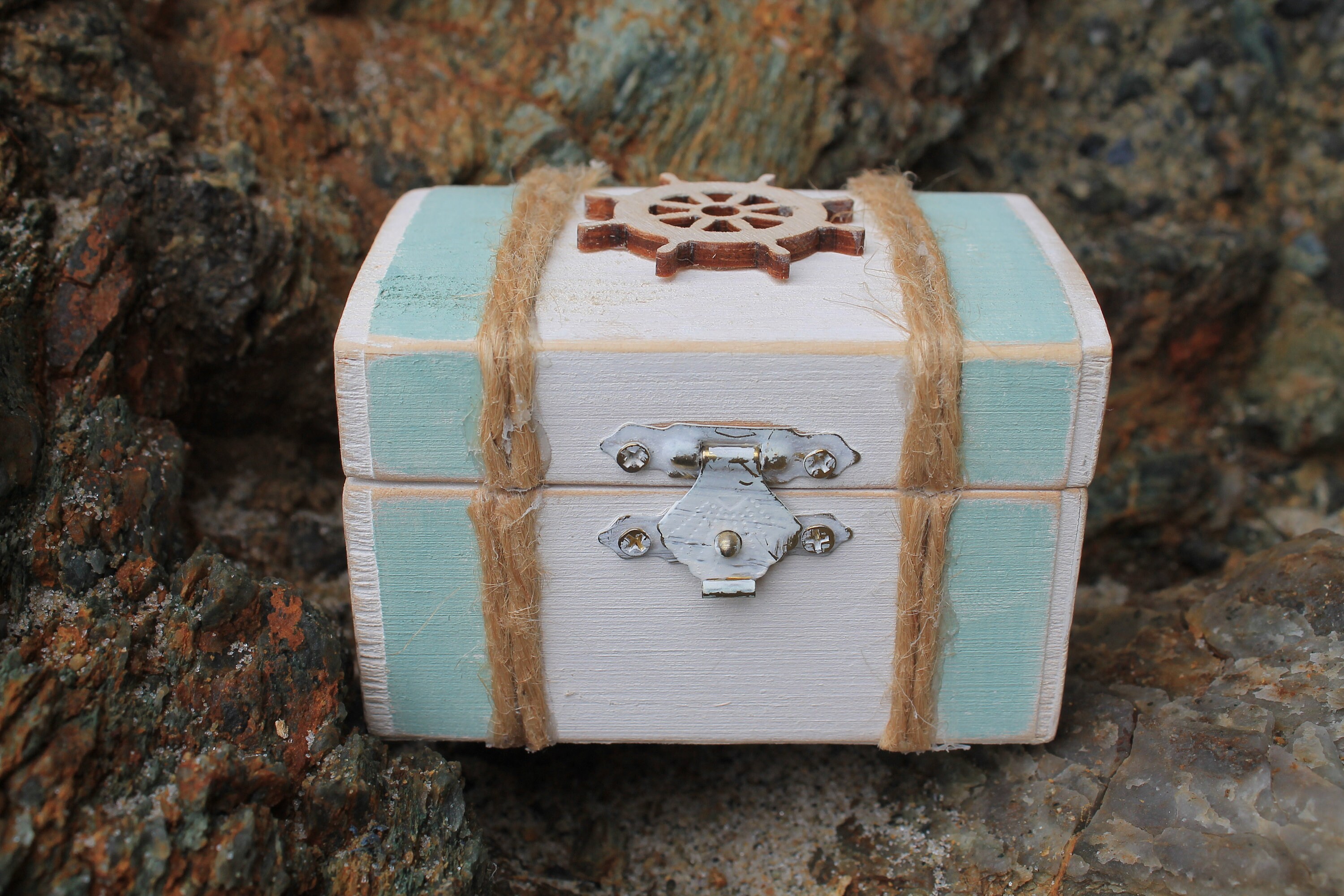 Beachy Coastal Nautical Shabby Chic Rustic Wedding Ring BOx | Etsy