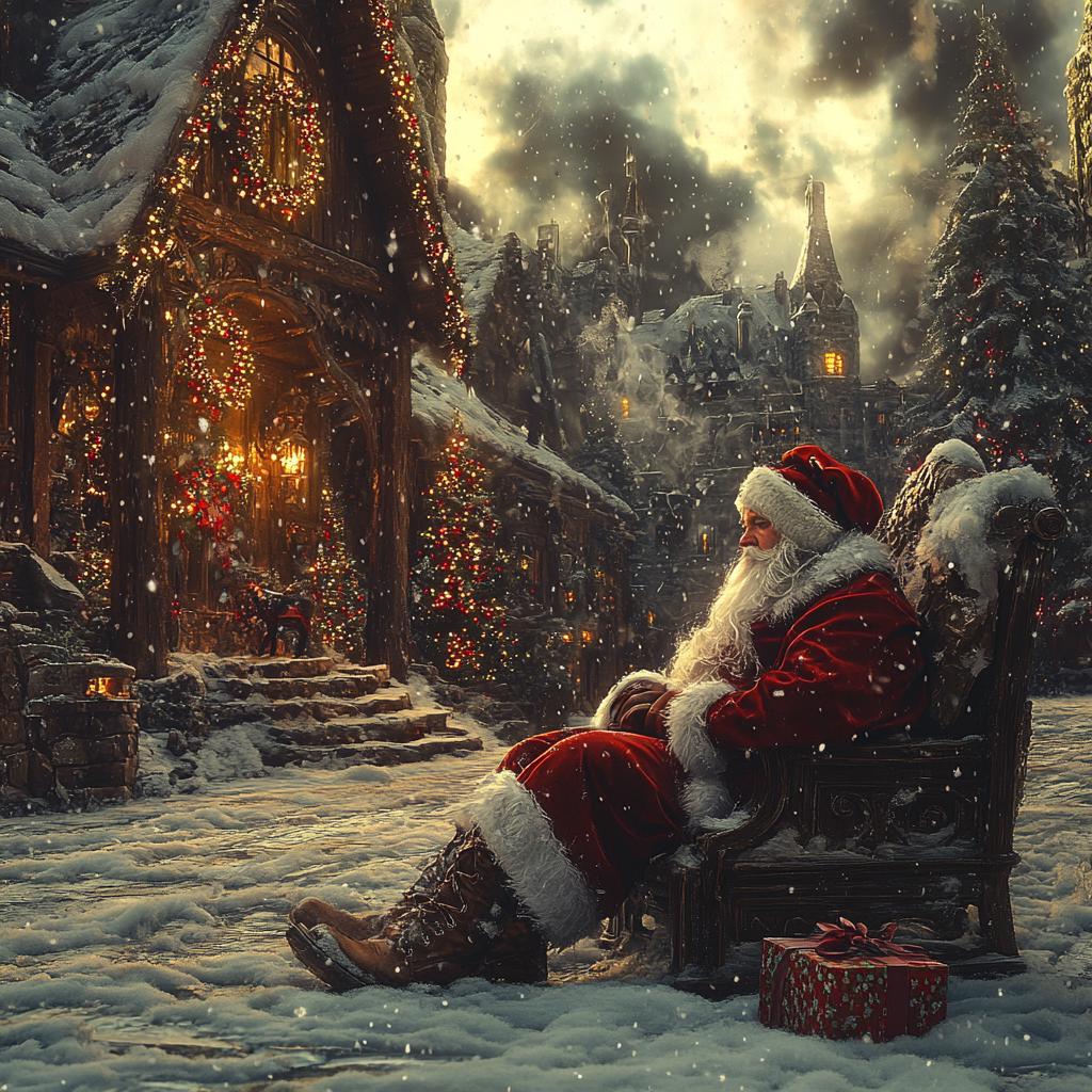 24 Magical Winter Wonderland Clipart, Christmas Santa and Reindeer ...