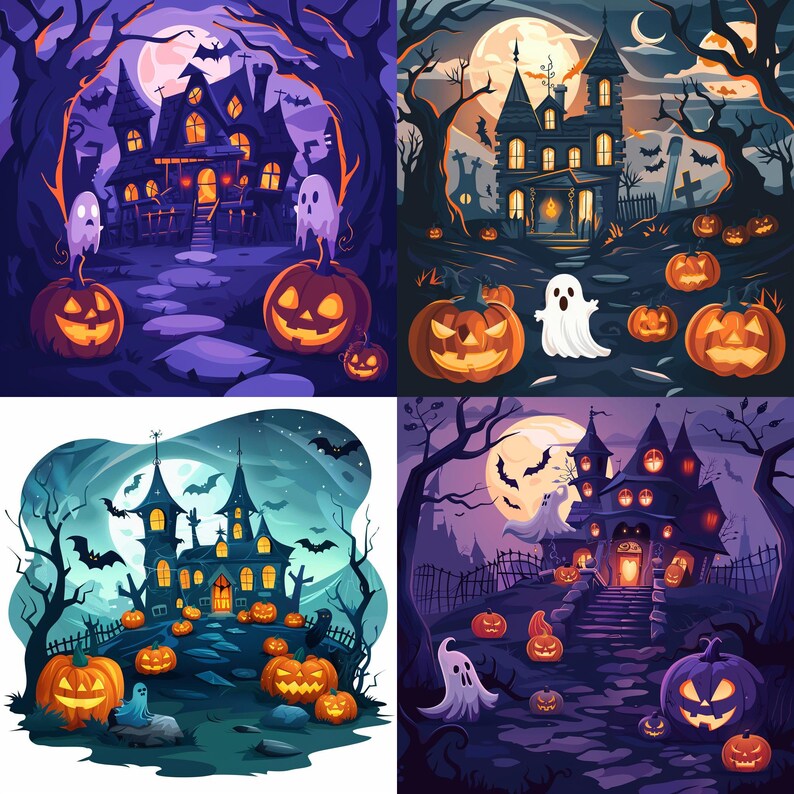 28 Halloween Night Haunted House Clipart, Haunted House Clipart ...
