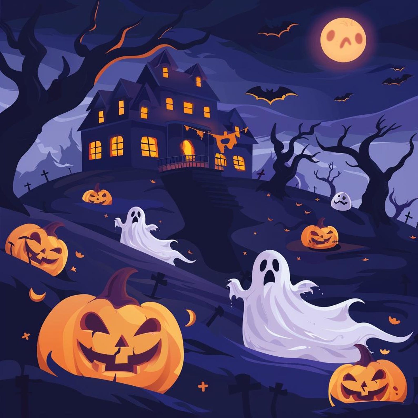 28 Halloween Night Haunted House Clipart, Haunted House Clipart ...