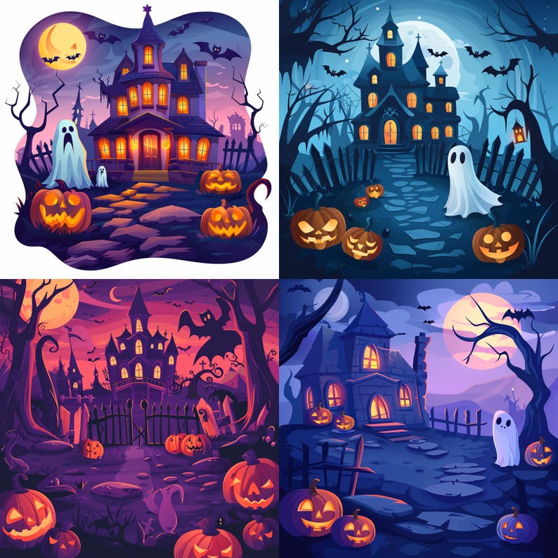 28 Halloween Night Haunted House Clipart, Haunted House Clipart ...