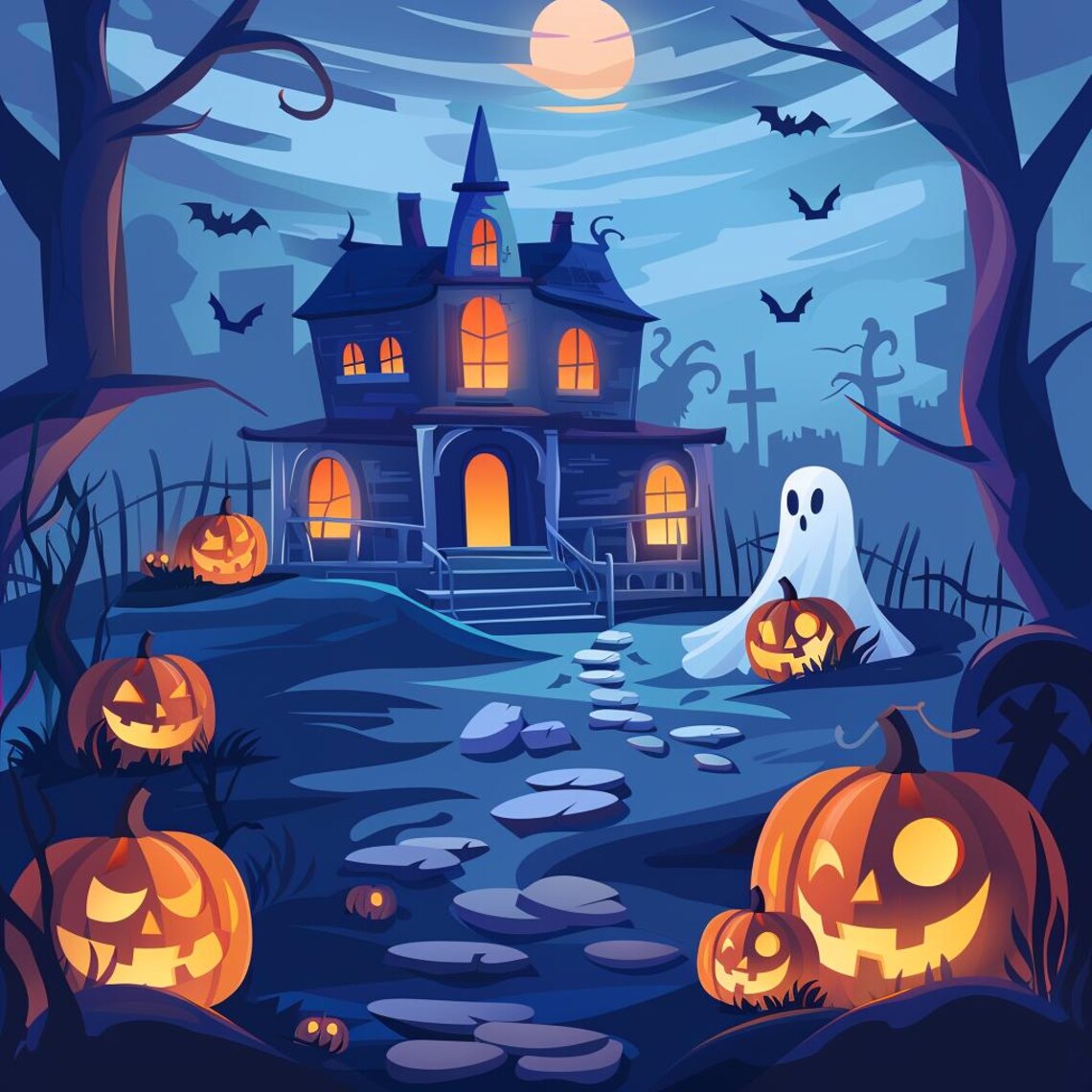 28 Halloween Night Haunted House Clipart, Haunted House Clipart ...