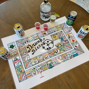 Drunk Dice. Party Drinking Board Game! - Etsy