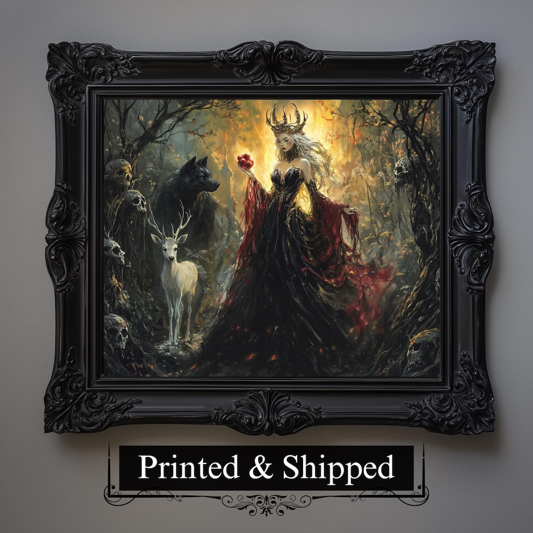 Persephone Gothic Art Print | Dark Academia, Witchcraft Decor - Etsy