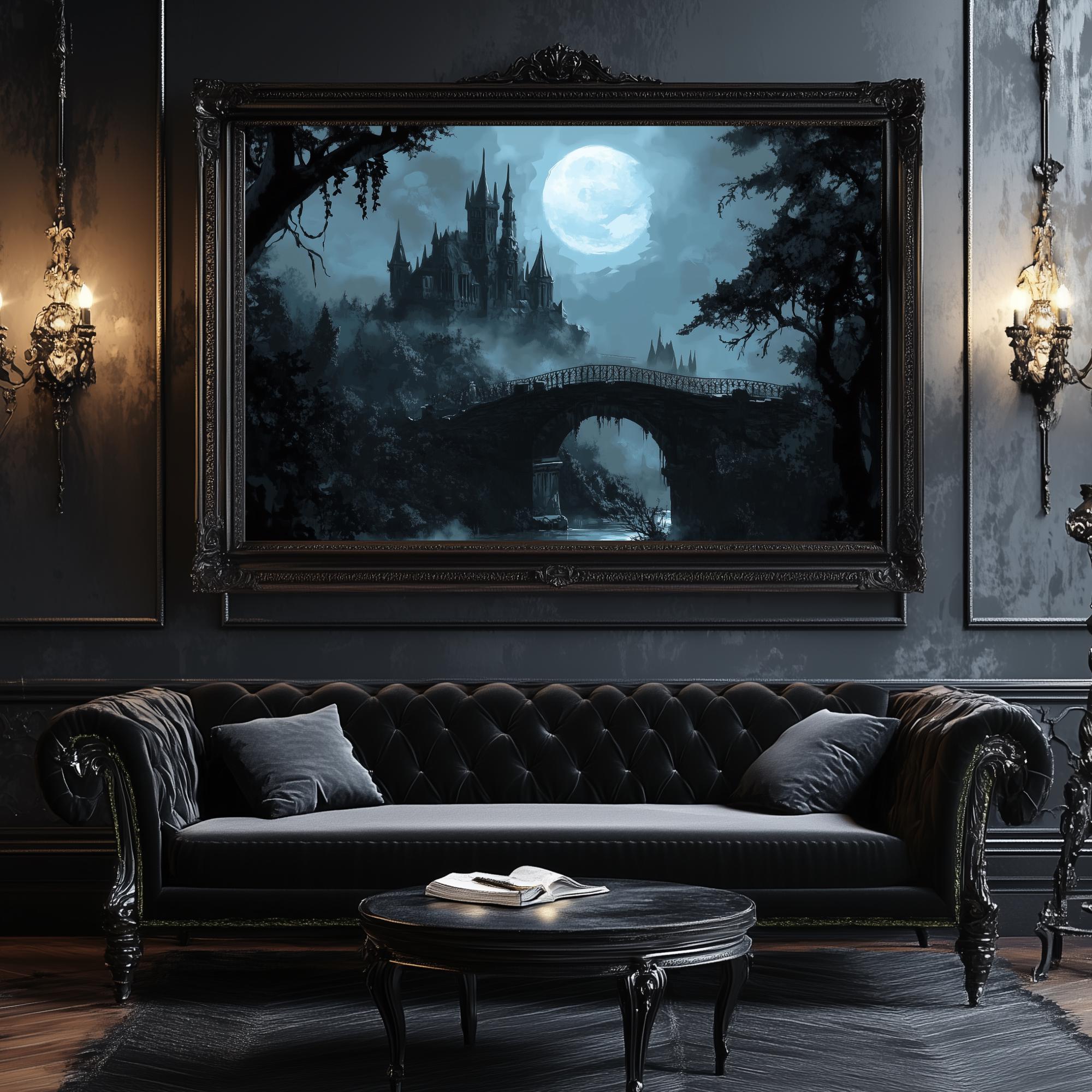 Dracula Castle Giclée Print | Gothic Vampire Art, Halloween Decor - Etsy