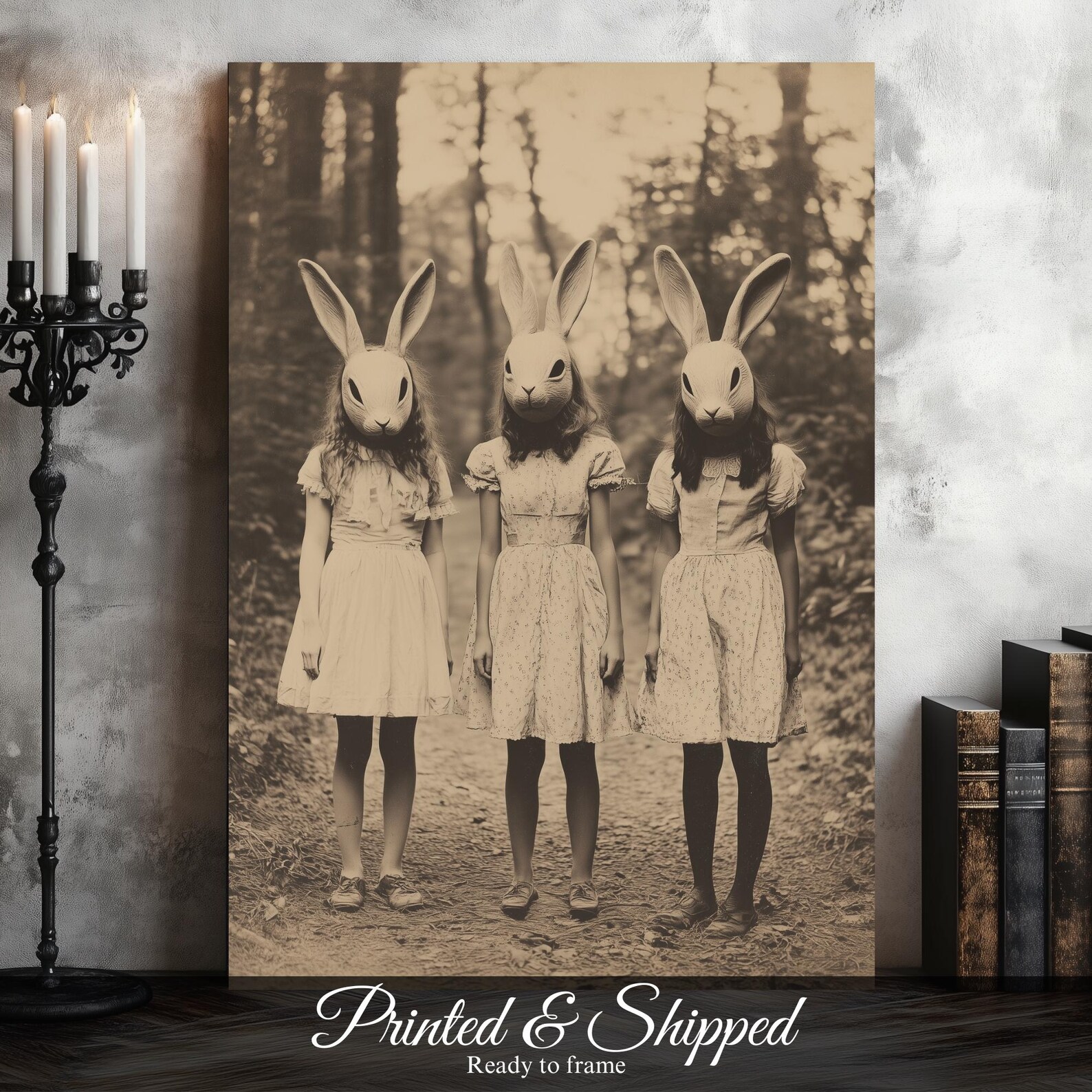 Occult Rabbit Cult Wall Art Print, Vintage Witchcraft Poster, Spooky ...