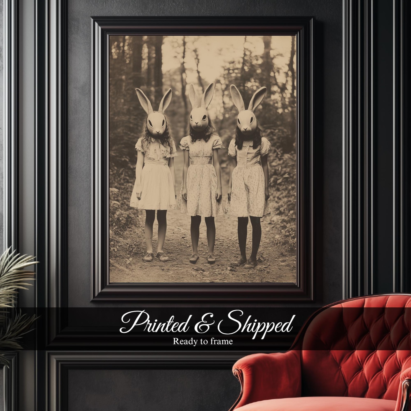 Occult Rabbit Cult Wall Art Print, Vintage Witchcraft Poster, Spooky ...
