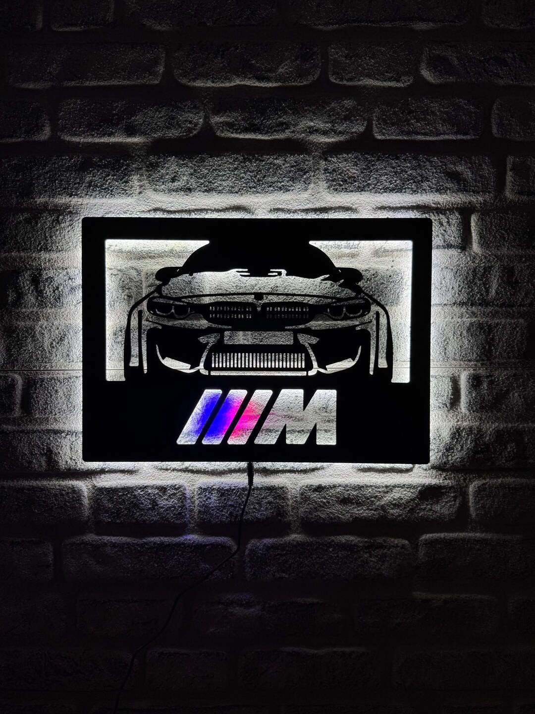 Bmw Wooden Led Sign , M Power Garage Car Led Sign , Car Wall Led ...